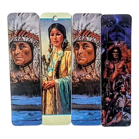 Vintage America | Office | Vintage 7s80s Native American Bookmarks ...